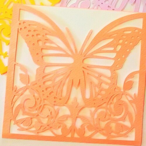 Monarch Butterfly Envelope SVG Template Cutting File. Birthday - Etsy