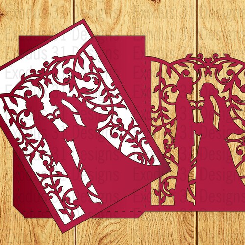SVG Cut File Wedding Card Just Married - Etsy