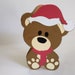 Christmas Card Teddy Bear SVG Template Merry Christmas Gift Card ...