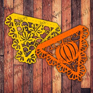 2 SVG Papel Picado Cutting Files Templates Thanksgiving Decor Cricut ...