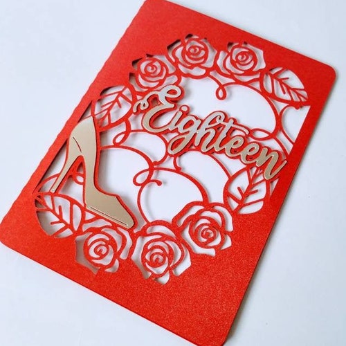 SVG Laser Cut Wedding Invitation Cesia Roses Cricut Envelope - Etsy