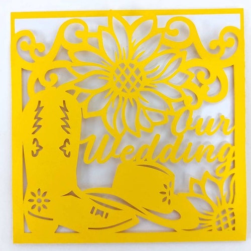 SVG Laser Cut Wedding Invitation Cesia Roses Cricut Envelope - Etsy