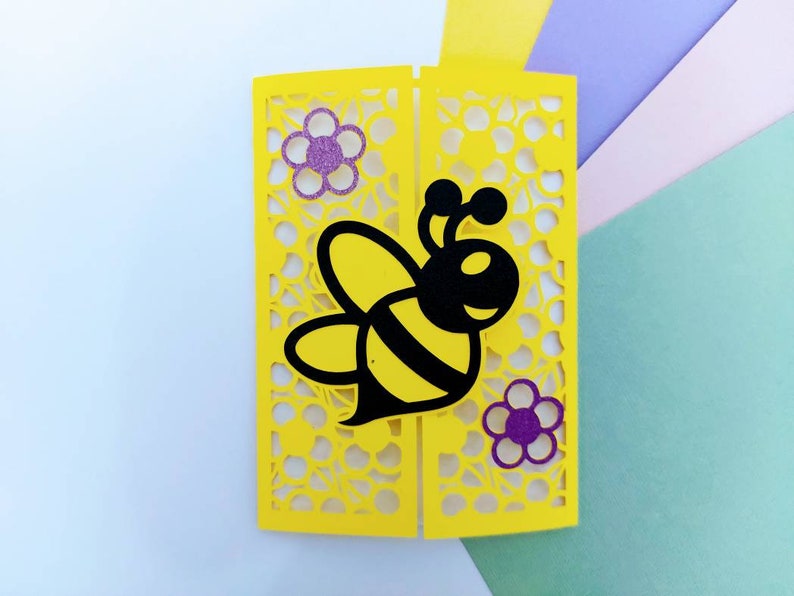 Bundle Set Bee Spring Cards SVG Files Cricut Cut Files Spring - Etsy