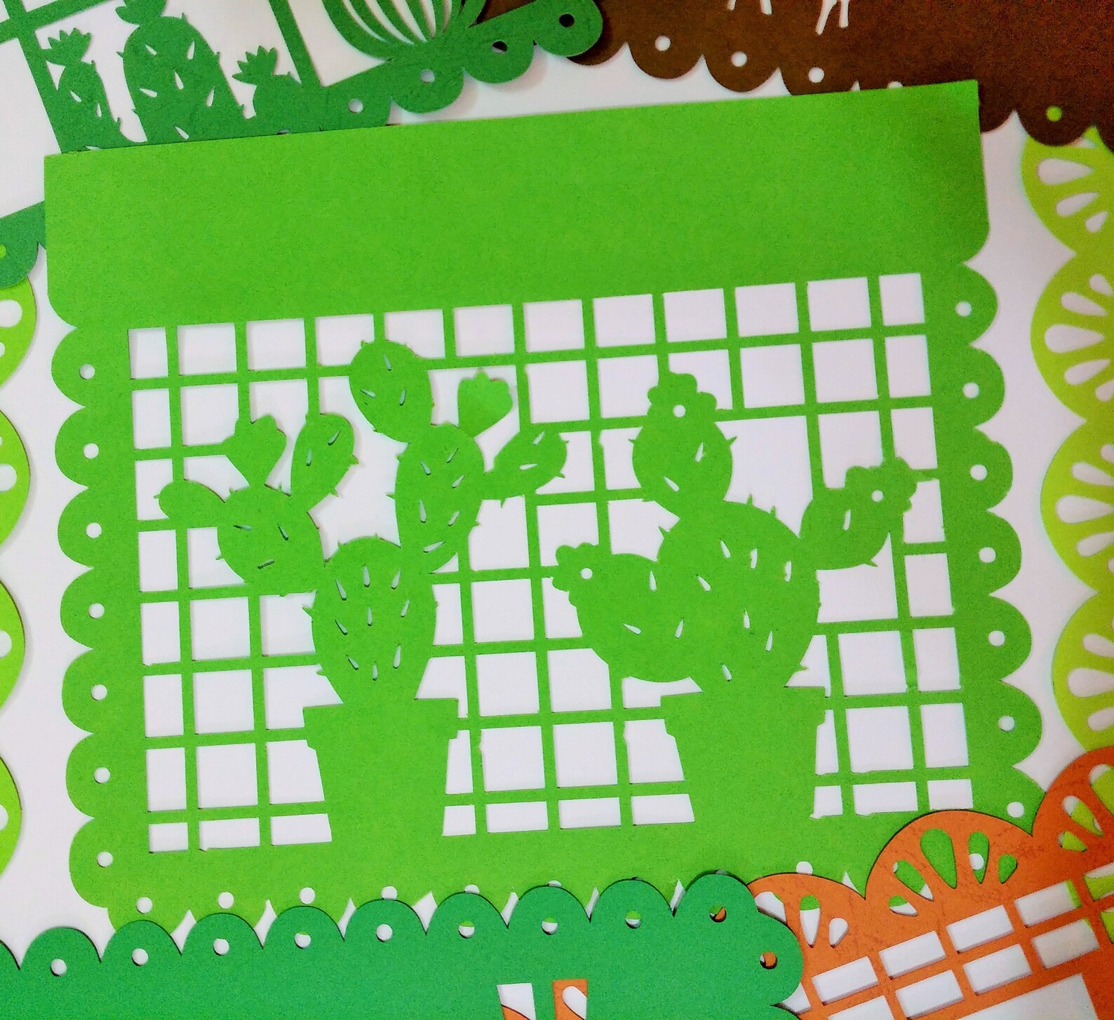 7 SVG Cut Files Cricut Templates Cactus Party Banners Papel | Etsy