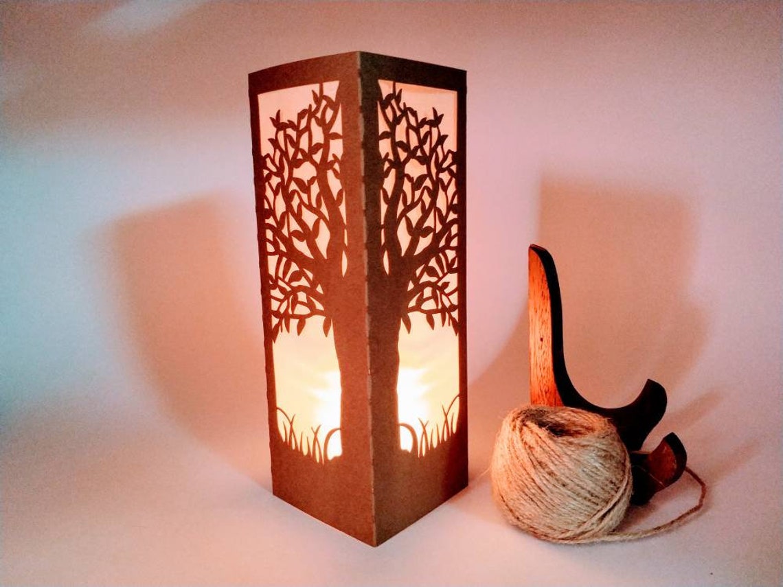 SVG Template Lantern Luminaries Tree Cricut Cut File Tree Centerpieces ...