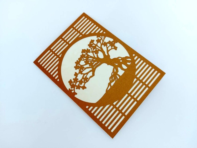 SVG Template Laser Cut Wedding Invitation Cherry Tree Folder | Etsy