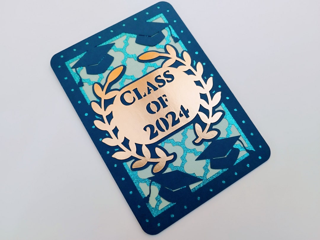SVG Graduation Card Class of 2024 Folder Card Invitation Layered SVG ...