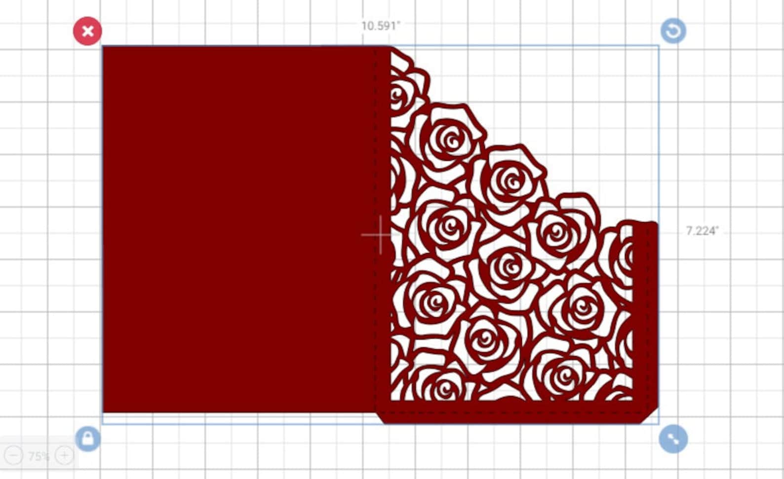 SVG Laser Cut Wedding Invitation Cesia Roses Cricut Envelope - Etsy