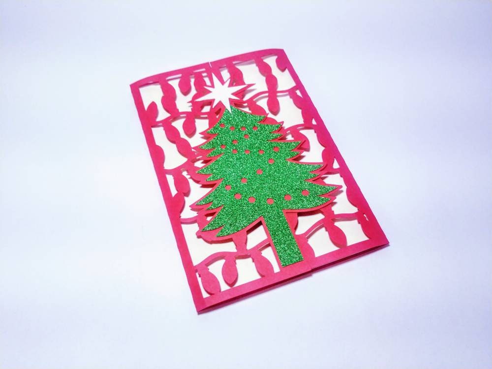 SVG Files Gate Fold Card Templates Christmas Tree Cards Cricut ...