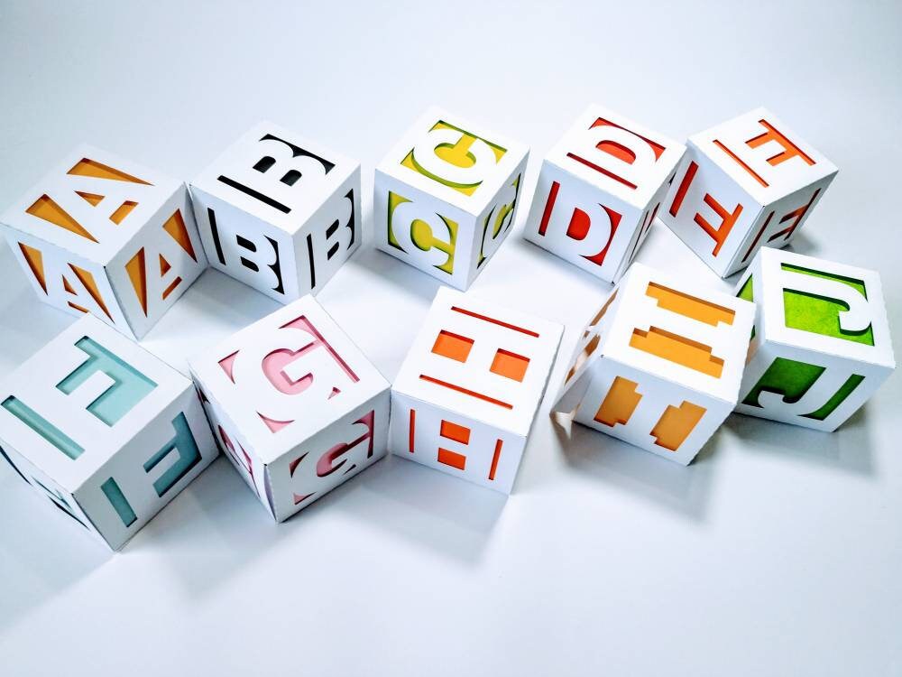 3D Alphabet SVG Cut Files Cube Cricut 3d Letters Png Baby | Etsy