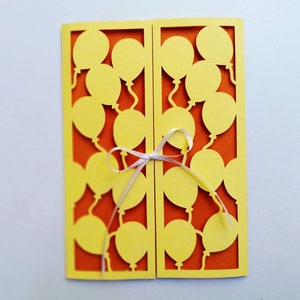 SVG Balloons Invitation Card Cricut Happy Birthday Card SVG Cut Files ...