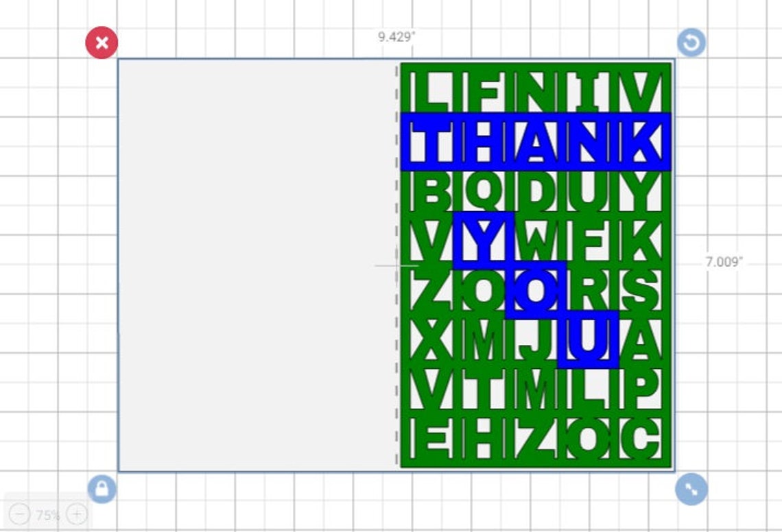 Word Search Card SVG Cut Files Cricut Maker Thank You Cards - Etsy