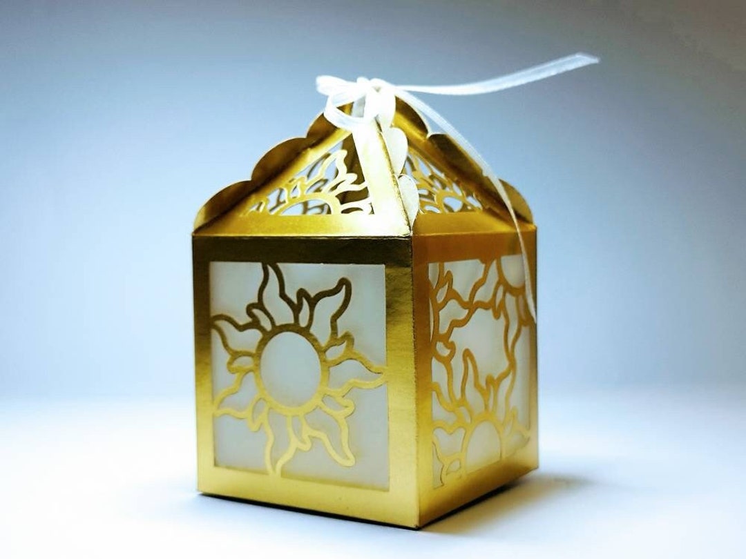 Favor Box 3D SVG Template Sun Gift Box Fairy Tales Grimm Brothers Girl ...