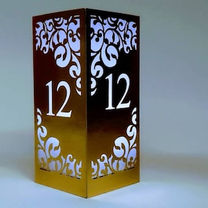 1 to 12 SVG Template Table Number Centerpiece Lanterns 3D Diecut Party ...