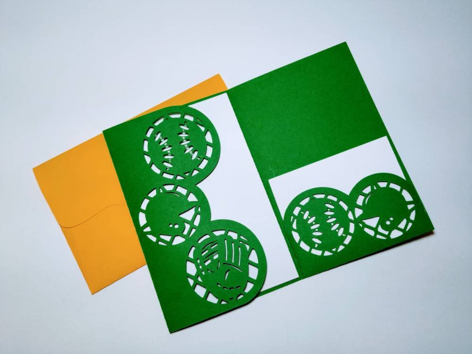 SVG Cut File Tri Fold Pocket Card Baseball Theme Birthday Boy | Etsy