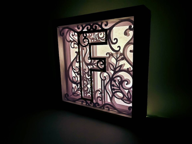 Letter F Shadow Box 3D Alphabet SVG Cut Files Cricut letters | Etsy