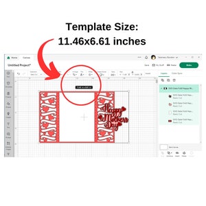 SVG Cut Files Cricut Mothers Day Card Cricut Template Hearts Happy ...
