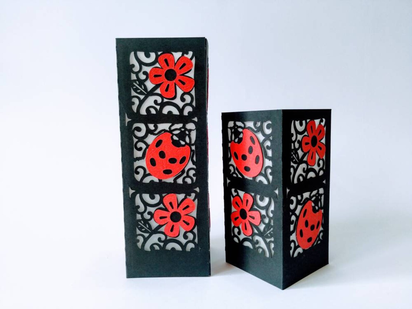 SVG Paper Lanterns Laser Cut Files Cricut Ladybug Insect Templates ...