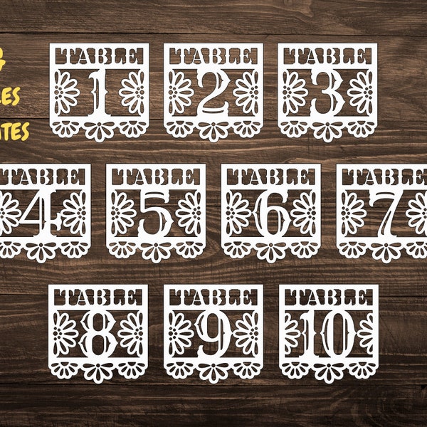 Papel Picado Table Numbers - Etsy