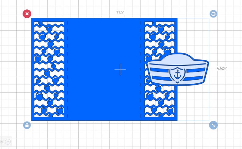 2 SVG Cricut Gate Fold Card Laser Cut Nautical Design Sea | Etsy