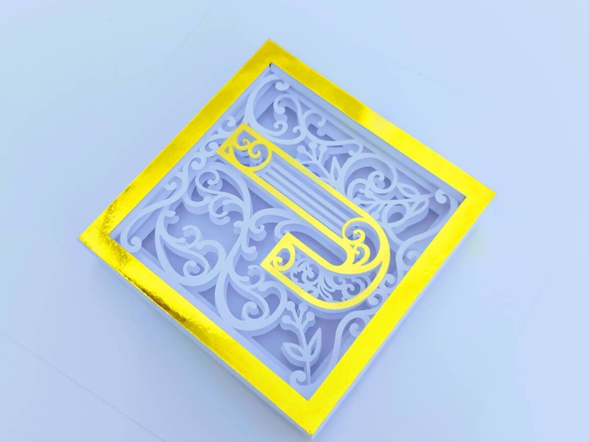 Letter J Shadow Box 3D Alphabet SVG Cut Files Cricut letters | Etsy