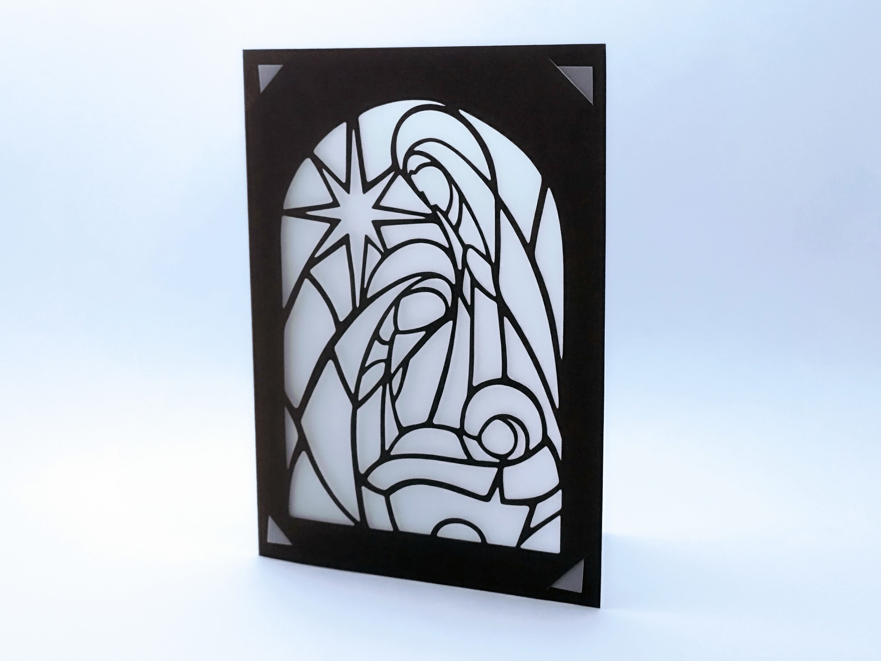 SVG Christmas Cricut File Nativity Folder Card Templates Nativity Belen ...