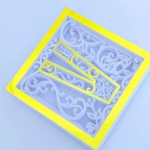 Letter V Shadow Box 3D Alphabet SVG Cut Files Cricut Letters Lightbox ...