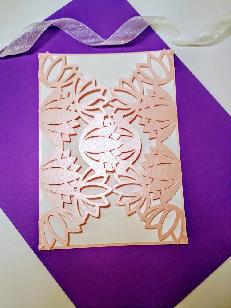 SVG LASER CUT Wedding Invitation Template Cut Files Cricut | Etsy