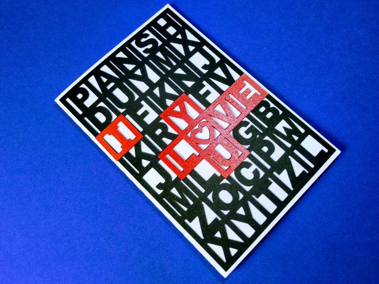 Word Search Card SVG Cut Files Cricut Maker Laser Cut | Etsy