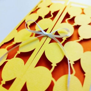 SVG Balloons Invitation Card Cricut Happy Birthday Card SVG Cut Files ...