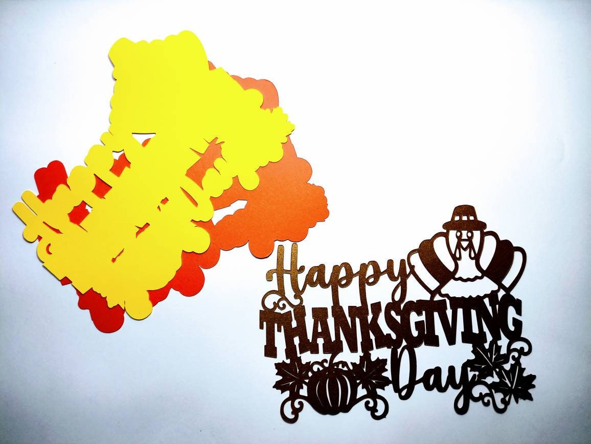 Happy Thanksgiving Day SVG Thanksgiving Layered Cut Files - Etsy