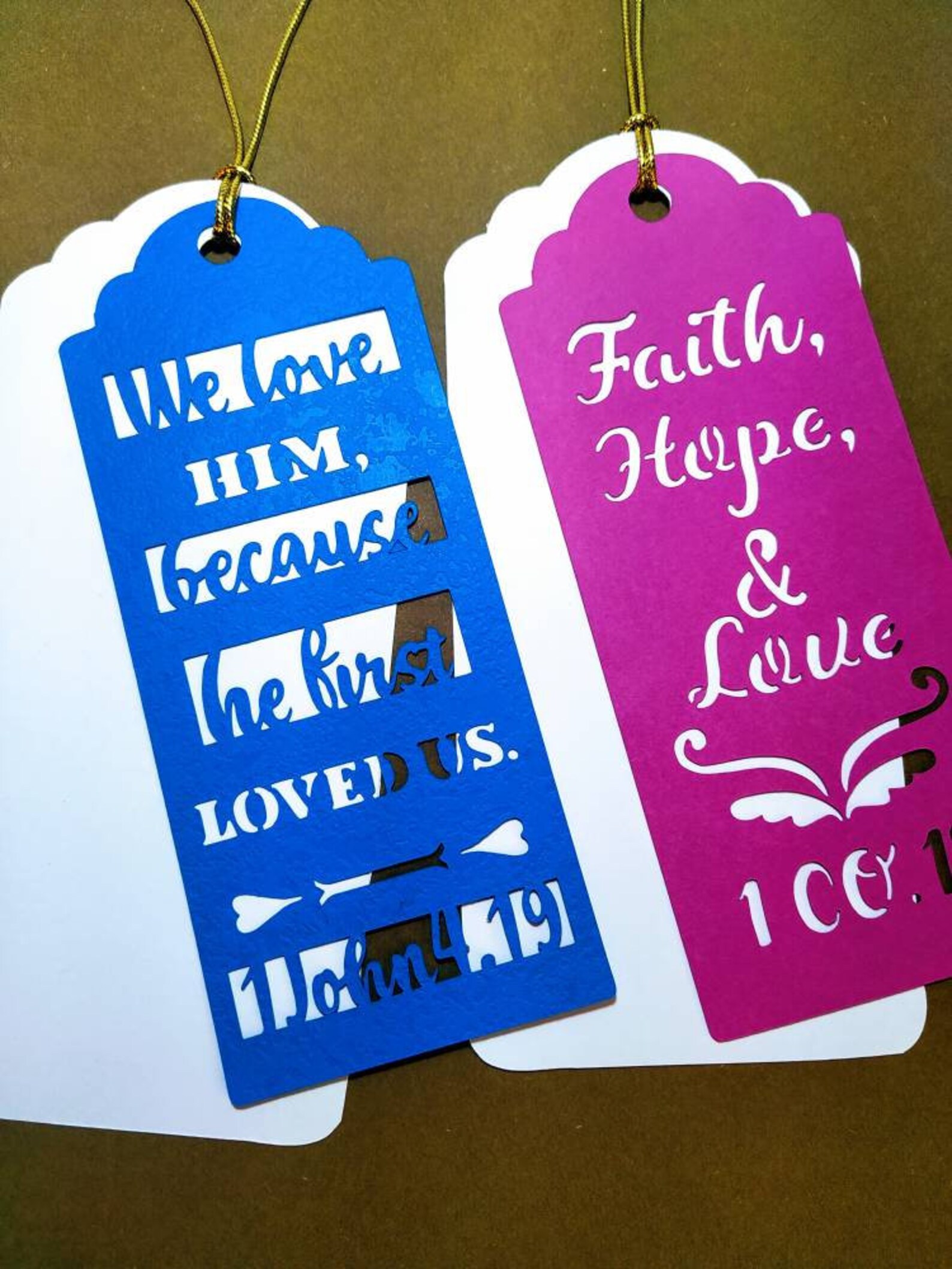 Set 2 SVG Bookmarks Tags Bible Verses God Love Inspirational - Etsy