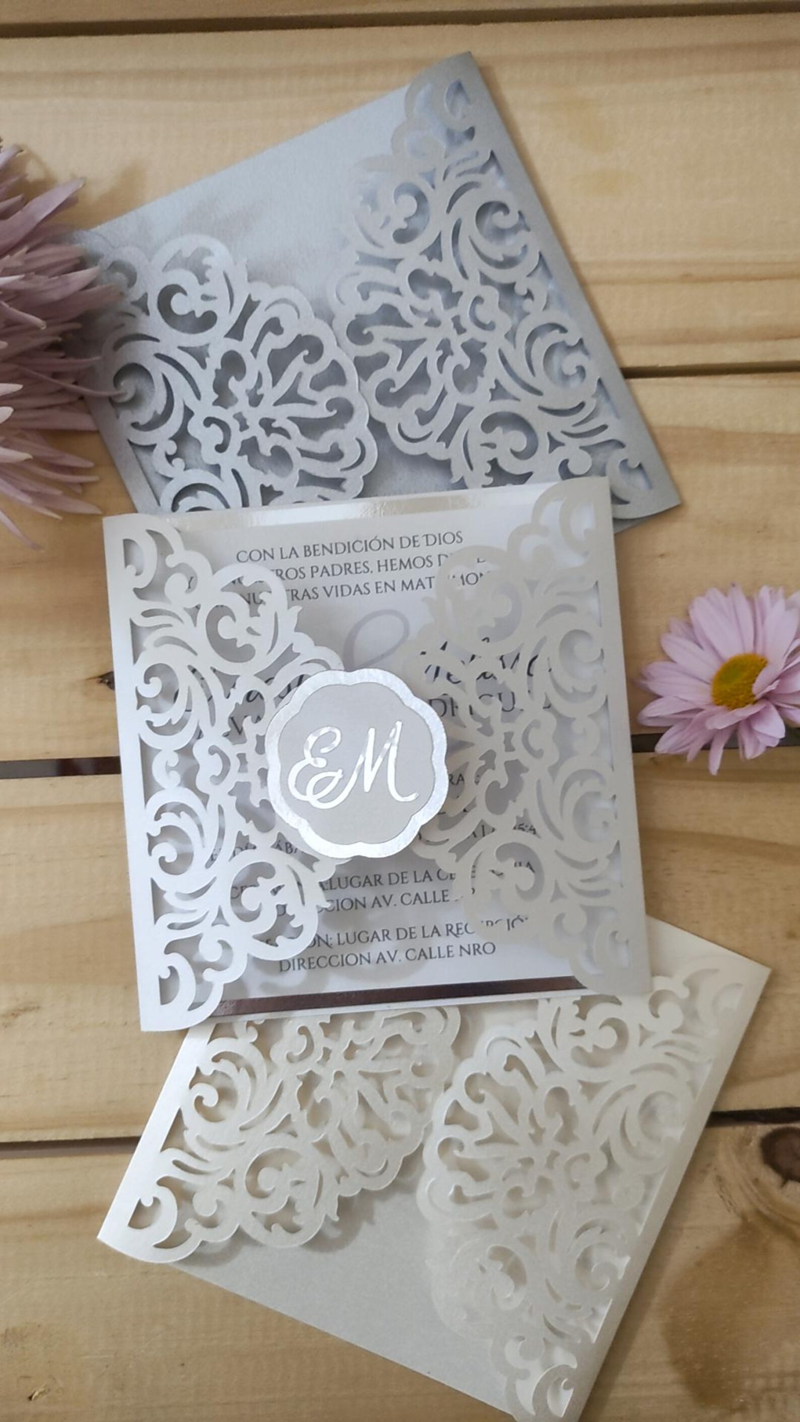 SVG Cut File Laser Cut Wedding Invitation Cricut Silhouette Cameo Gate ...