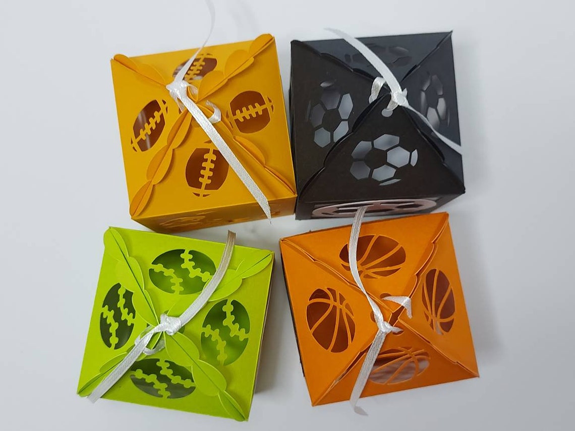 Sports Bundle SVG Favor Box Gift Box Templates Boy Gifts SVG - Etsy