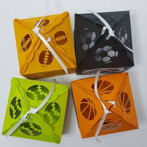 Sports Bundle SVG Favor Box Gift Box Templates Boy Gifts SVG Cricut Cut ...