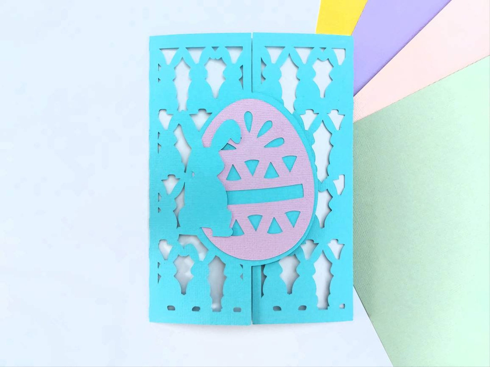 SVG Cricut Easter Eggs Easter Bunny SVG Templates Easter Cards | Etsy