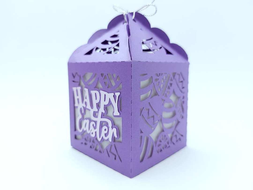 Easter Favor Box SVG Cricut Diy Happy Easter Eggs Silhouette Cameo ...