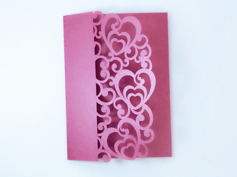 SVG Tri Fold Pocket Card Template 5x7 Inch Wedding Invitation - Etsy