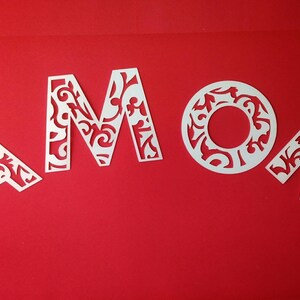 SVG Templates of ABC Letters With Damask Design for Printing or Cutting ...