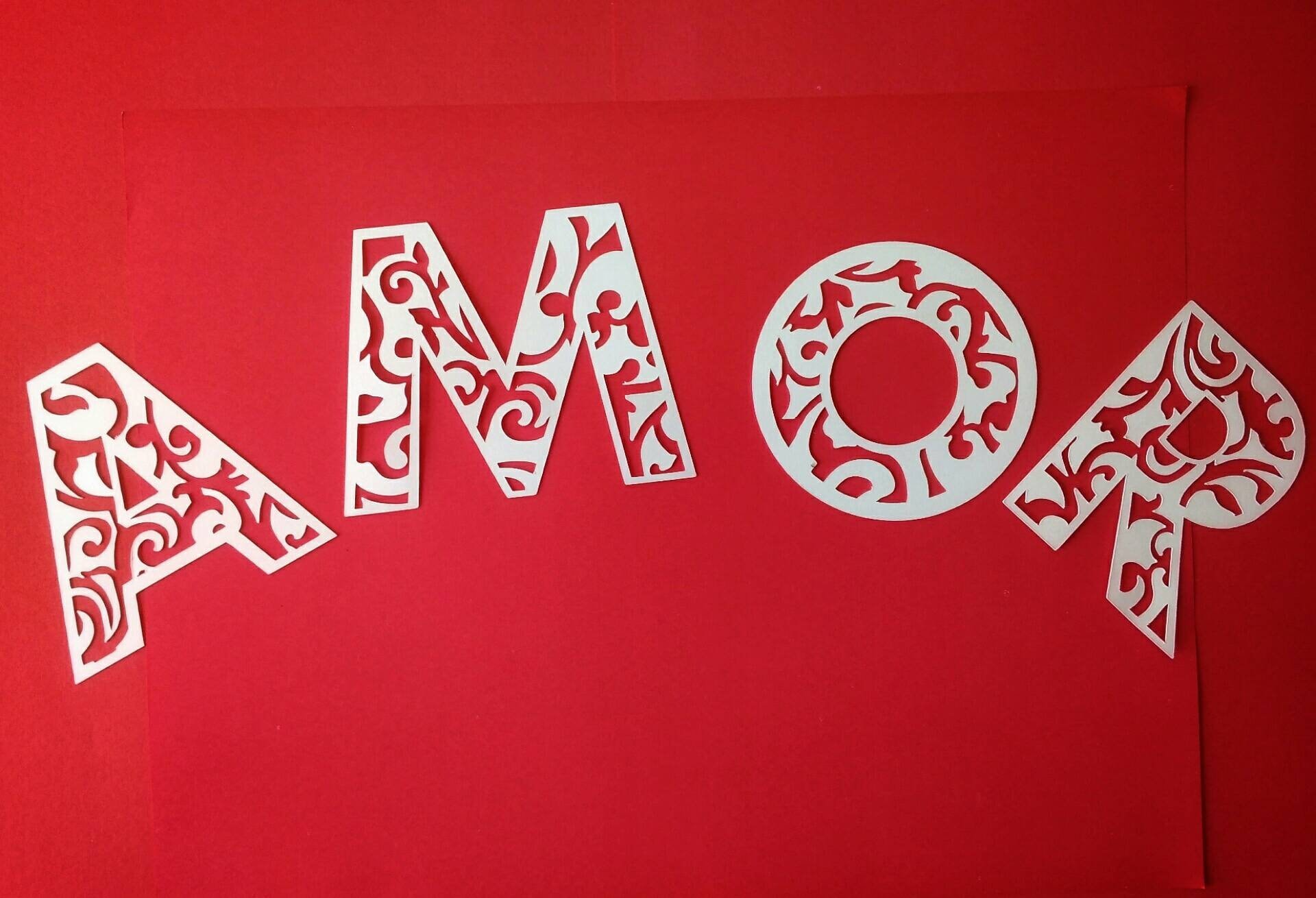 SVG Templates of ABC Letters With Damask Design for Printing or Cutting ...