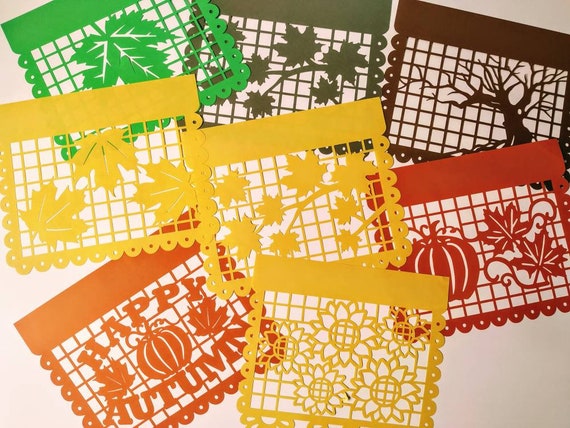 7 SVG Cut FILES Autumn Fall Banners Templates Cricut | Etsy