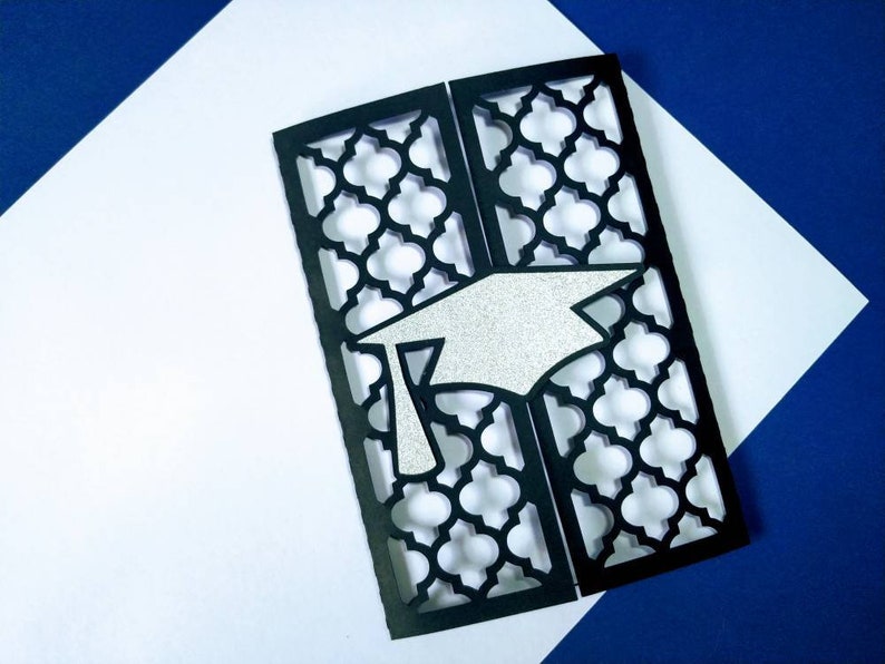 Graduation Cap Card SVG Cut File Class of 2026 Announcement Templates ...