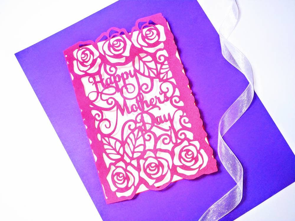 SVG Cut Files Cricut Happy Mother's Day Template Folder - Etsy