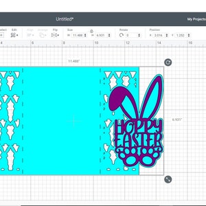 Hoppy Easter Svg Card Cricut Files Templates Easter Silhouette Cameo ...
