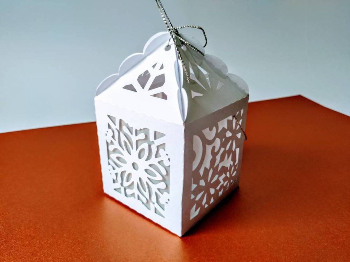 Favor Box SVG Cut Files Template Cricut Frozen Snowflakes | Etsy