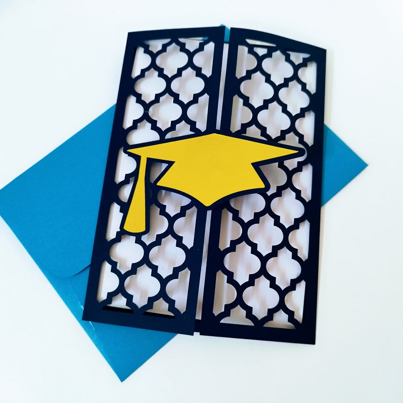 Graduation Cap Card SVG Cut File Class of 2026 Announcement Templates ...