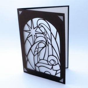 SVG Christmas Cricut File Nativity Folder Card Templates Nativity Belen ...