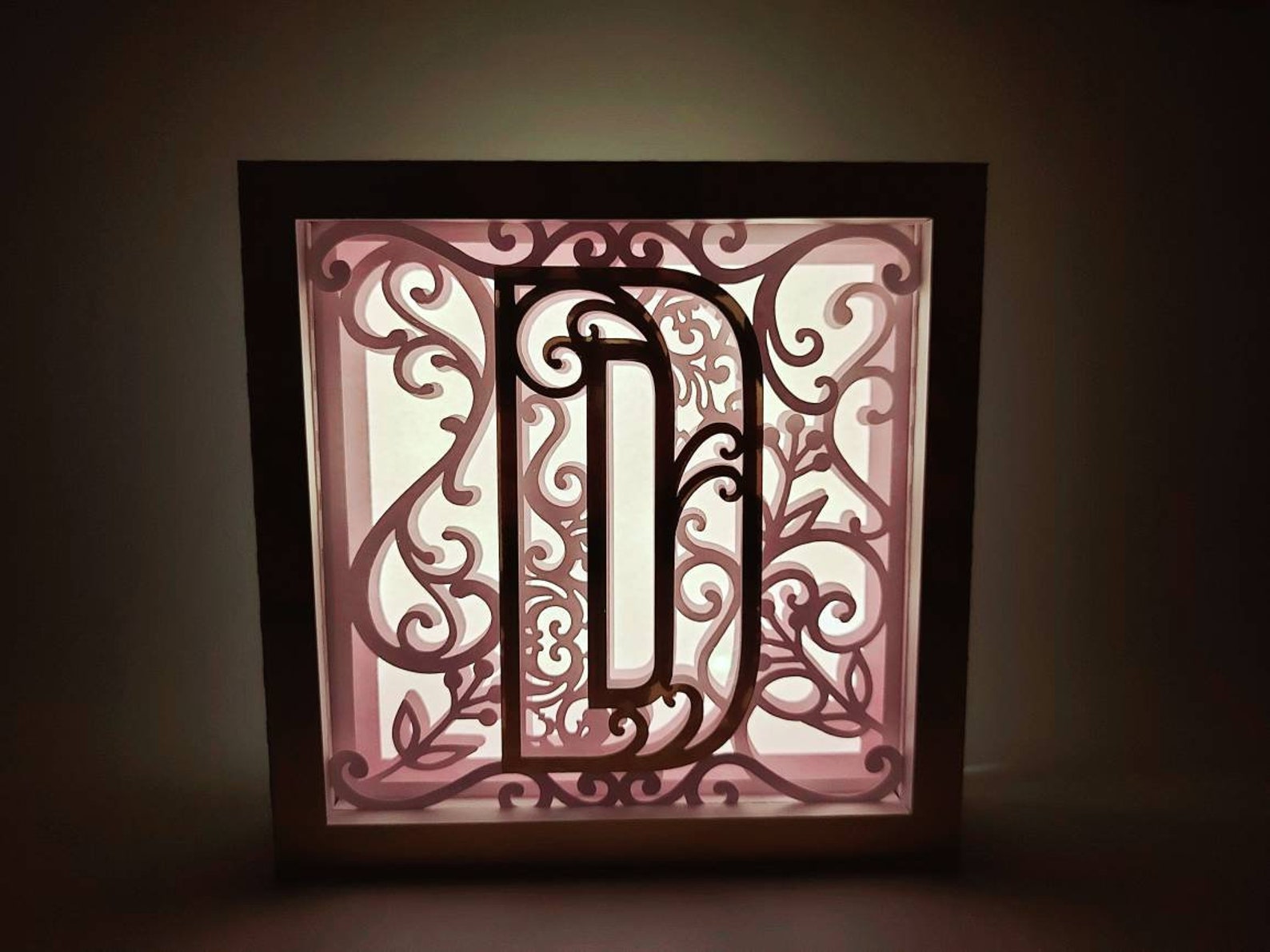 Letter D Shadow Box 3D Alphabet SVG Cut Files Cricut Letters | Etsy