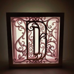 Letter D Shadow Box 3D Alphabet SVG Cut Files Cricut Letters Lightbox ...