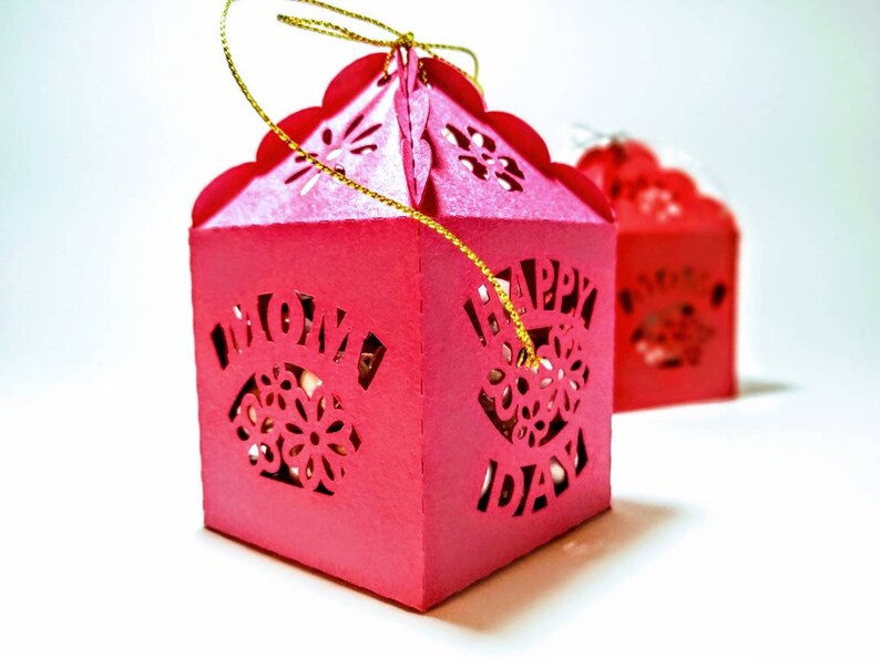 SVG Cut Files Cricut Gift Box Cricut Favor Box Happy Day Mom - Etsy